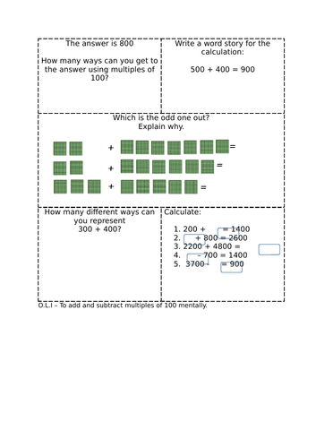 Addition and subtraction Y3 (Based on White Rose resources) | Teaching ...