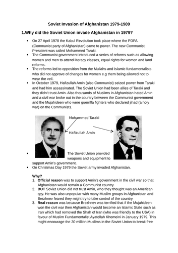 Edexcel 9-1- Superpower Relations and the Cold War- Lesson 12 - Soviet ...