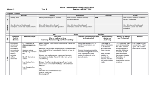 Planning for Pig Heart Boy Malorie Blackman - chapters 6 and 7 ...