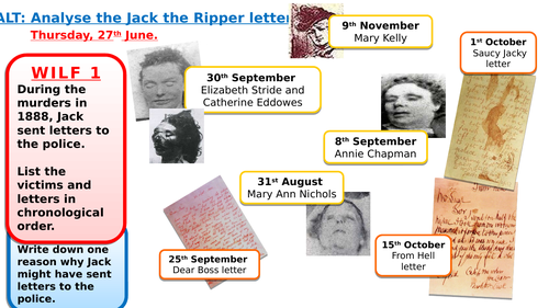 KS3 History - Jack the Ripper | Teaching Resources