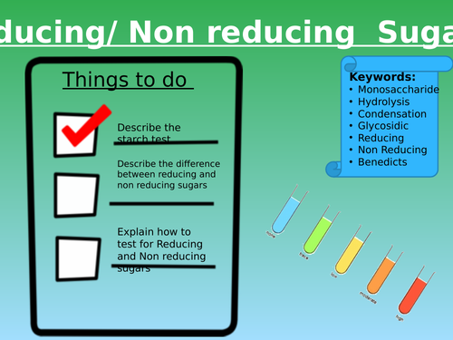 AQA A-Level Biology Reducing and Non Reducing Sugars lesson | Teaching ...