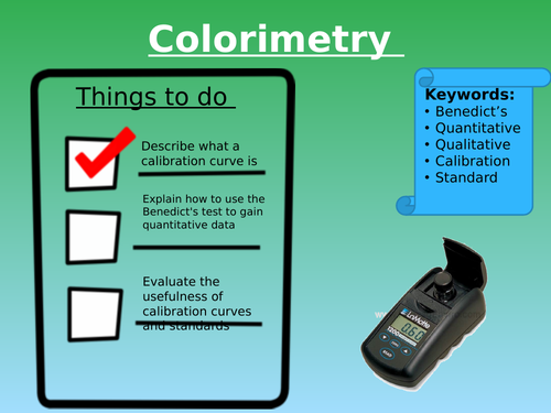 AQA A-Level Biology Colorimetry and Caluclating Concentrations lesson ...