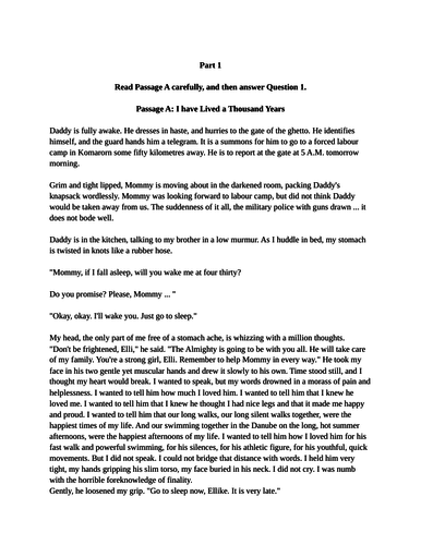 CIE IGCSE English First Language (0500) - Paper 2 | Teaching Resources