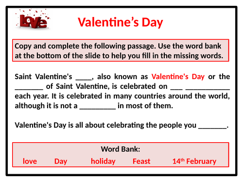 Valentine's Day - Worksheet and Card-Making Resources | Teaching Resources