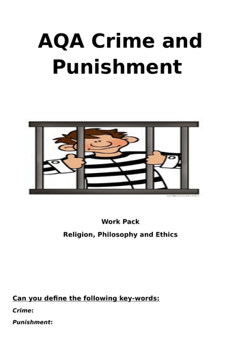 AQA GCSE 9-1 Crime and Punishment: Revision Work Booklet | Teaching ...