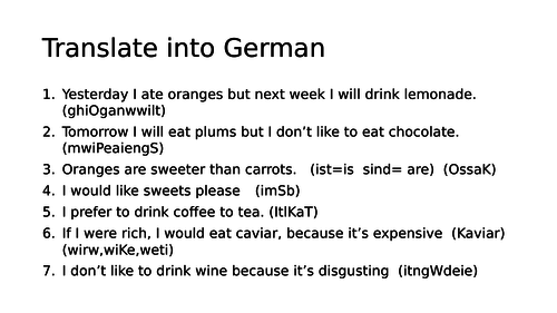 German food phrases | Teaching Resources