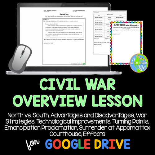 Civil War Overview Lesson | Teaching Resources
