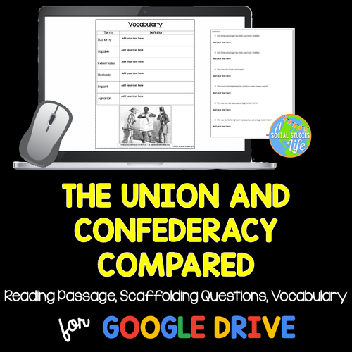Civil War - Union and Confederacy Compared | Teaching Resources