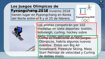 Los Juegos Olimpicos 2018 | Teaching Resources