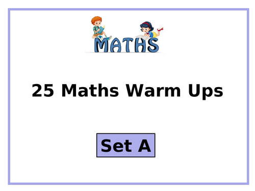 100 Maths Warm Up KS2 Activities - 100 SLIDES - 4 RESOURCES ...