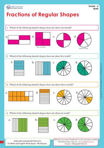 Grade 6 Fractions Unit Workbook | Teaching Resources