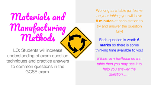GCSE Product Design Design and Technology - Materials & Manufacturing ...