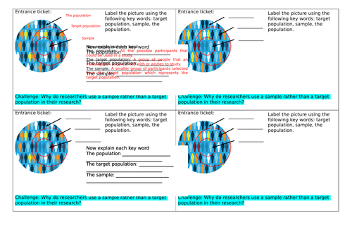 Edexcel Psychology (9-1) GCSE New Spec Unit 1 Lesson 19 - Sampling ...