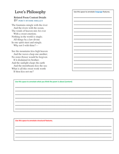 Love's Philosophy - Percy Bysshe Shelley - Love/ Relationships Poetry ...