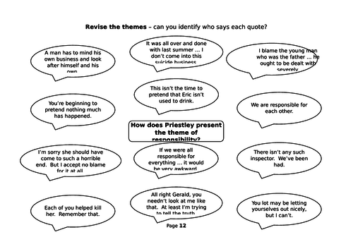 AQA An Inspector Calls: Revision Activity Booklet | Teaching Resources