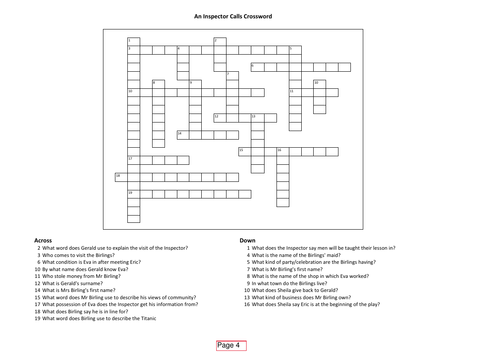 AQA An Inspector Calls: Revision Activity Booklet | Teaching Resources