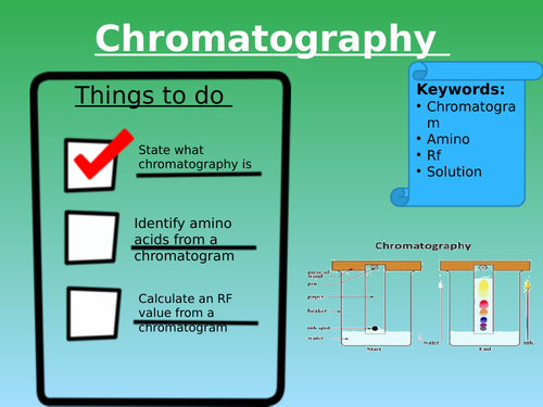 AQA A level Biology Chromatography Lesson | Teaching Resources