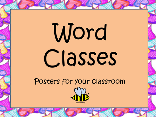 Word Classes Posters and Worksheets | Teaching Resources