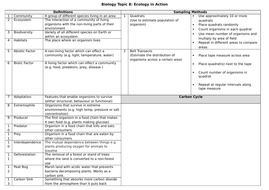 ALL TOPICS Knowledge organisers AQA 9-1 GCSE Science Trilogy Biology | Teaching Resources
