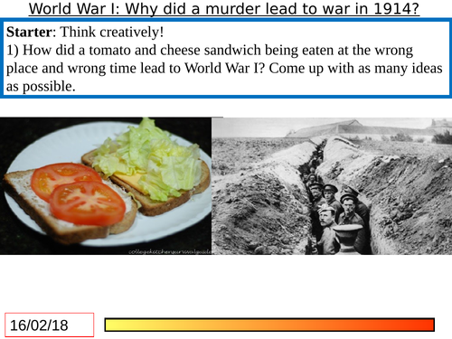 WWI, the short-term causes | Teaching Resources