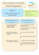 BTEC Workskills - UNIT 4 - Skills and Qualities For Employability ...