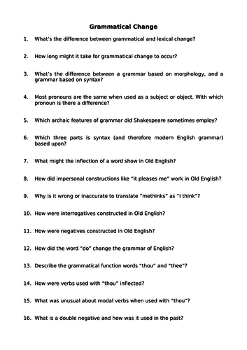 A Level English Language Unit 7 "Language Change" | Teaching Resources