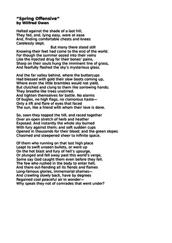 First World War Poetry