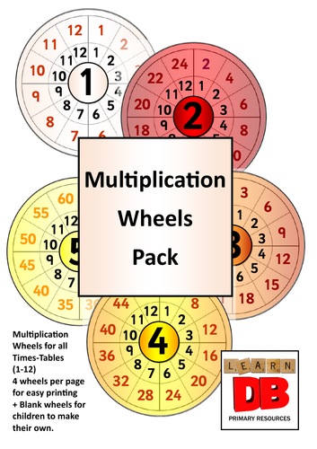 Multiplication Times-Tables Wheels Pack | Teaching Resources