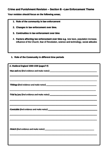 Revision sheets and Model Answers-Law Enforcement Theme - Crime and ...