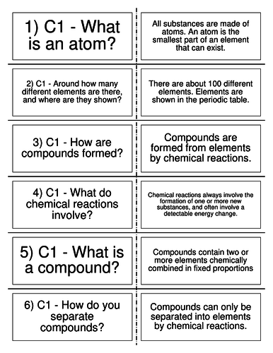 190+ AQA, GCSE 9-1 CHEMISTRY PAPER 1 REVISION CARDS. | Teaching Resources