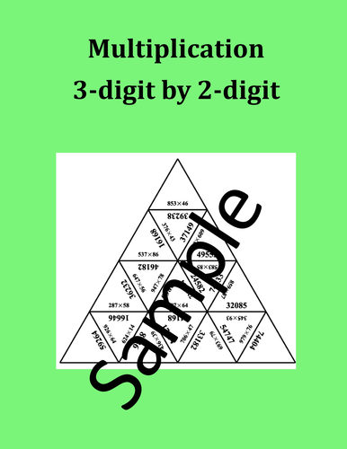 Multiplication – 3-digit by 2-digit – Math Puzzle | Teaching Resources