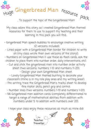 Huge Gingerbread Man Resources and Activities | Teaching Resources