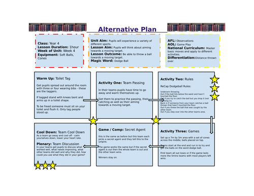 Year 4 PE - Alternative Activities Unit of Work | Teaching Resources