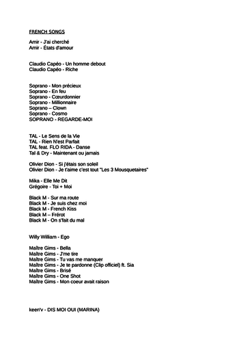 LA MUSIQUE FRANCAISE - FRENCH CLUB | Teaching Resources