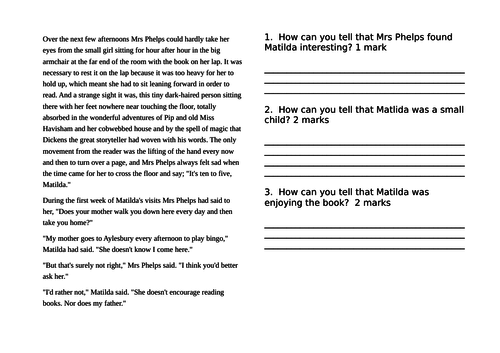 Year 6 Reading Revision (Set 3) | Teaching Resources