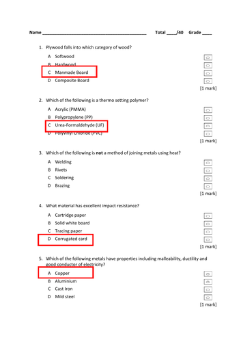 AQA NEW GCSE Style Questions and MS | Teaching Resources