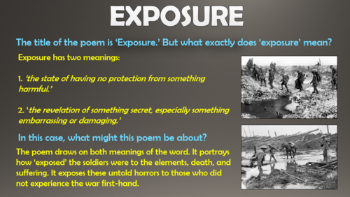 Exposure - Wilfred Owen | Teaching Resources