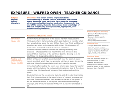 Exposure - Wilfred Owen | Teaching Resources