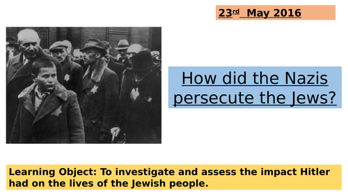 Persecution of the Jews in Germany 1930s- 1 lesson | Teaching Resources