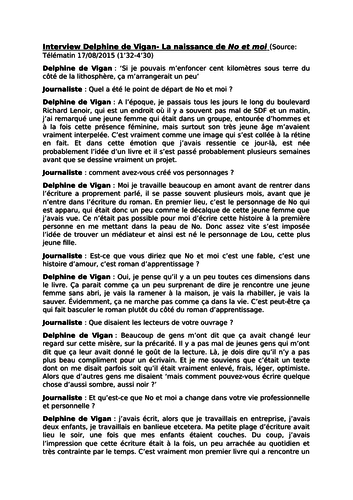 No et Moi- Delphine de Vigan- Introduction | Teaching Resources