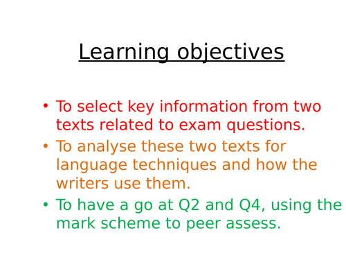 KS3 & 4 ENGLISH LANGUAGE PAPER 2 TRAVEL WRITING Q2 & 4 EXAM PRACTICE ...