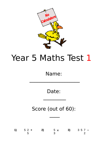 Y5 End of Term Maths Tests | Teaching Resources