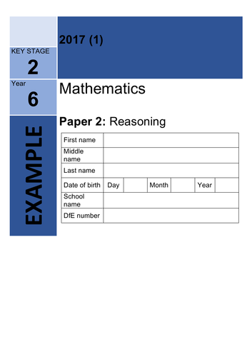 KS2 SATs Maths Reasoning Practice Paper 2 (STA-style formatting ...