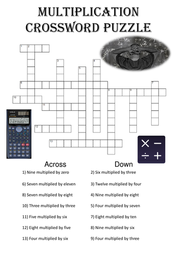 Maths crossword: Word Multiplication | Teaching Resources