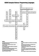GCSE Computer Science crosswords (13 topics) | Teaching Resources