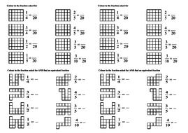 Shading Fractions of Shapes PDF | Teaching Resources