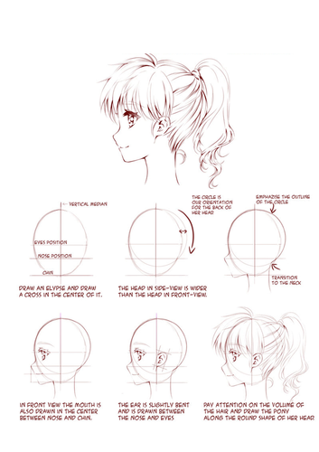 Manga Proportion Drawings. 6 Worksheets. | Teaching Resources