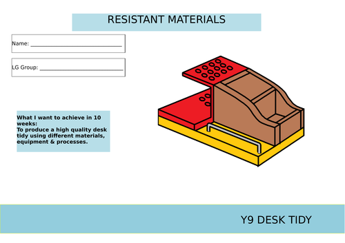 Desk Tidy practical ppt and work booklet | Teaching Resources