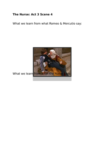 Romeo & Juliet Act 2 Scene 4 | Teaching Resources
