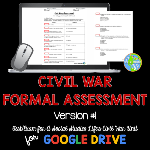 Civil War Test | Teaching Resources